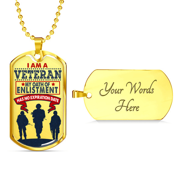 Express Your Love Gifts | Jewelry | I Am A Veteran Dog Tag Stainless ...